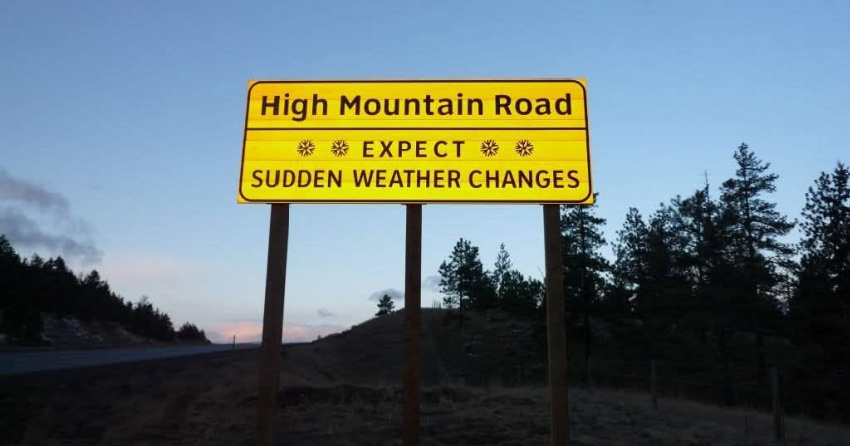 High-elevation snow possible for Hwy 97C and Hwy 3 over next 2 days